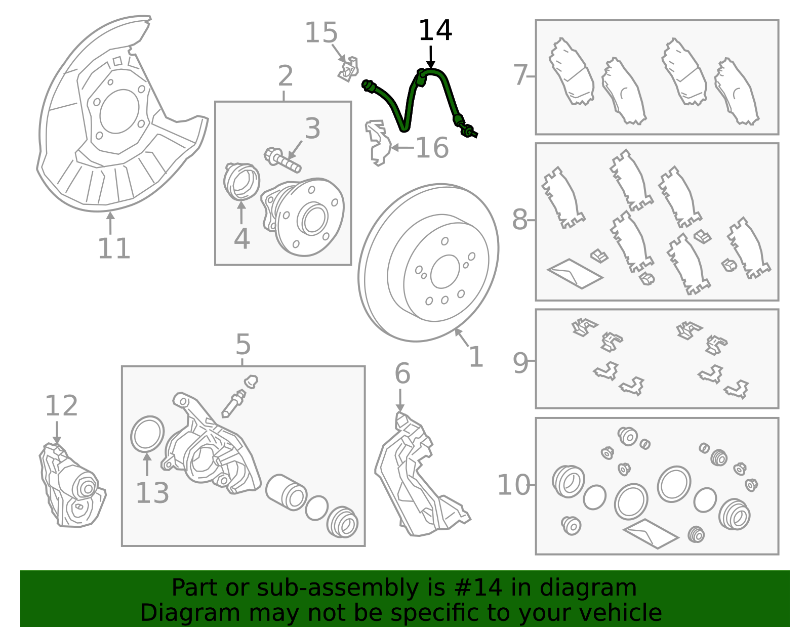 2018-2025 Toyota Brake Hydraulic Hose 90947-A2108 | OEM Parts Online