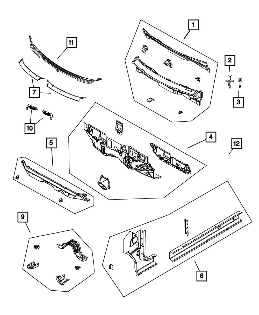 05067917AG - Cowl And Plenum Panel 2009-2020 Dodge Journey | The ...