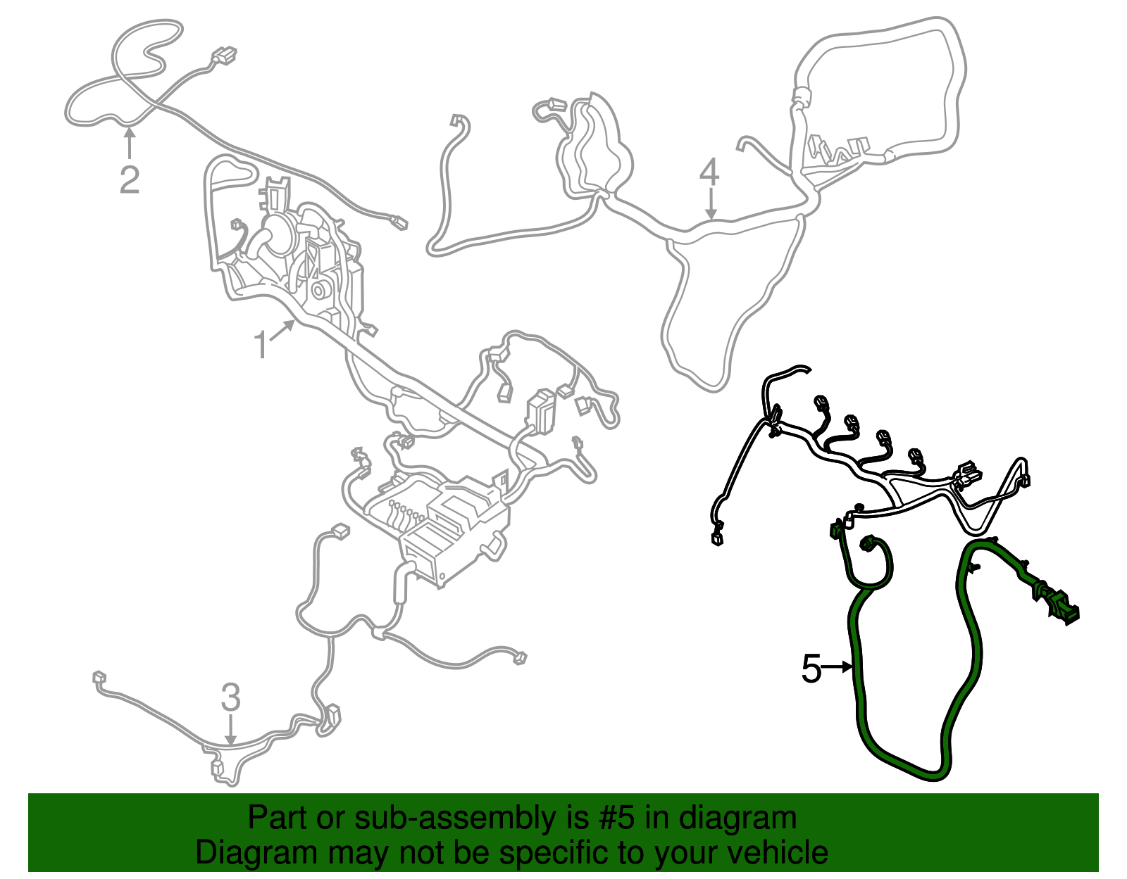 Genuine OEM Ford Part - Engine Harness EU5Z-12A581-SA | Genuine OEM ...