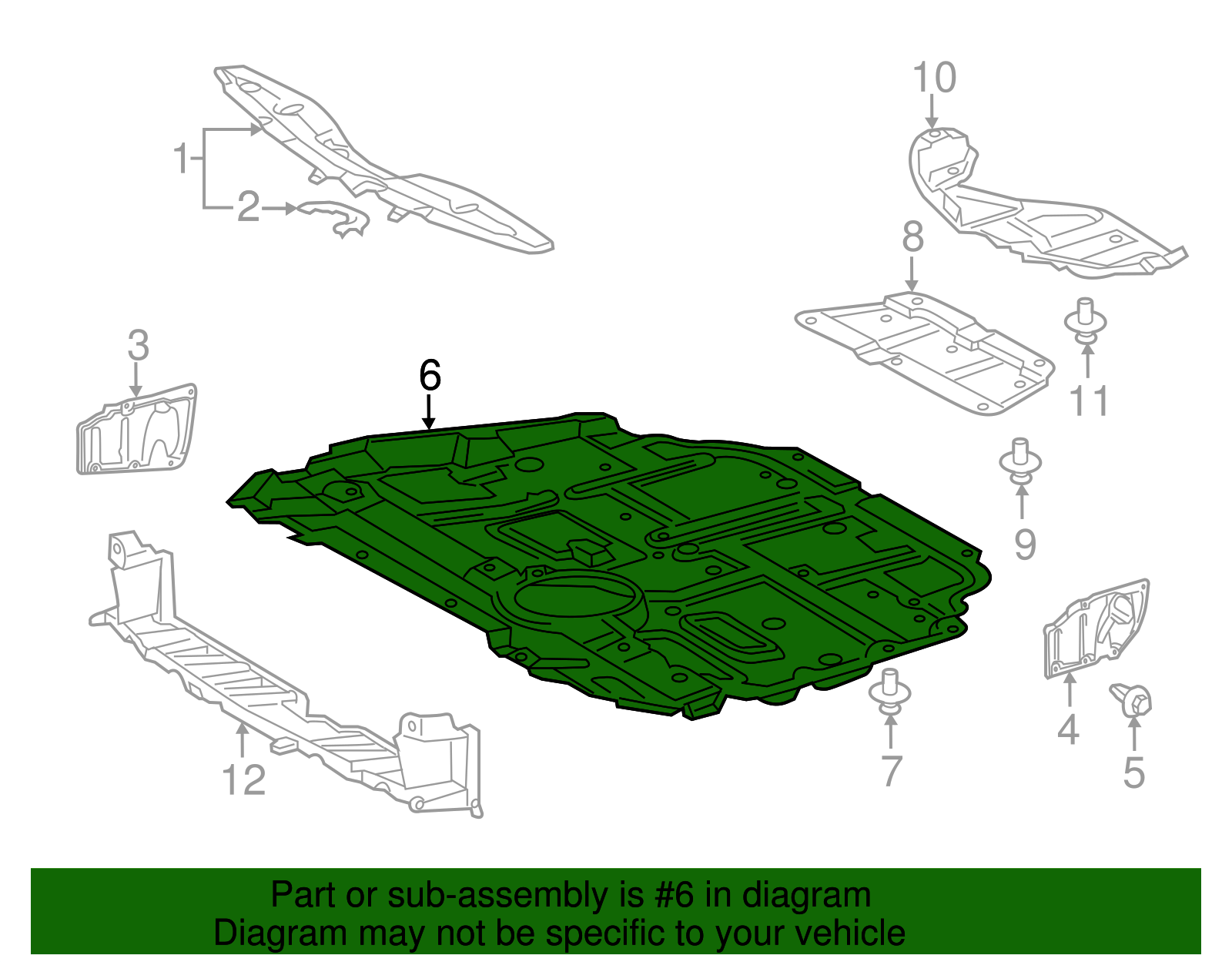 2010-2017 Toyota Engine Cover 51410-12105 | Toyota Parts Center