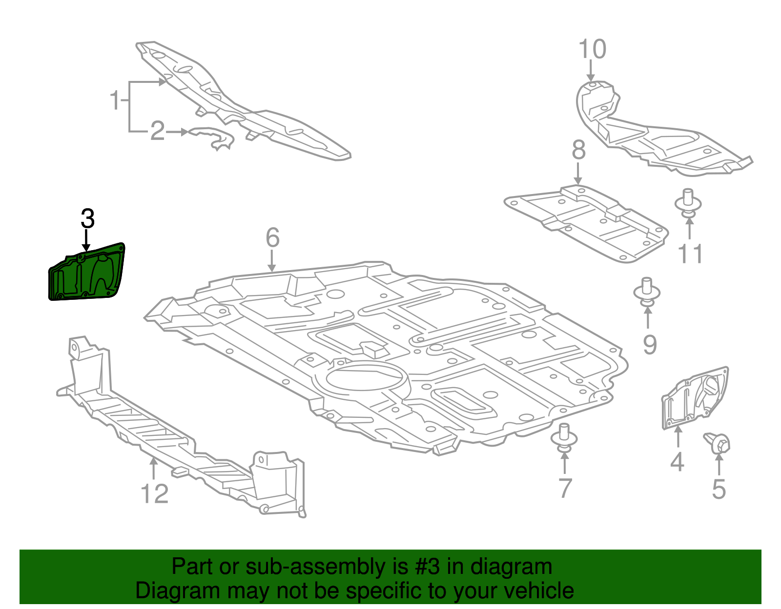 Genuine Toyota Shield part# 51443-12080 for 2008-2018 Toyota | Ourisman ...