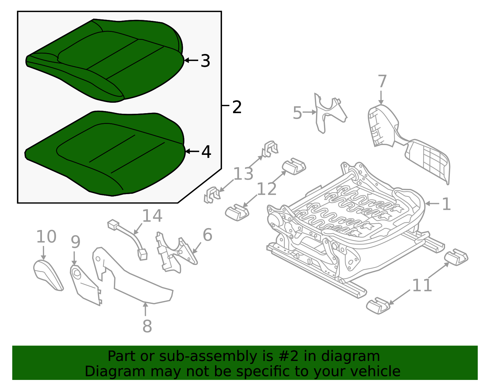 BDGF-88-110-02 - Cushion Assembly 2019-2025 Mazda 3 | Mazda Parts.US