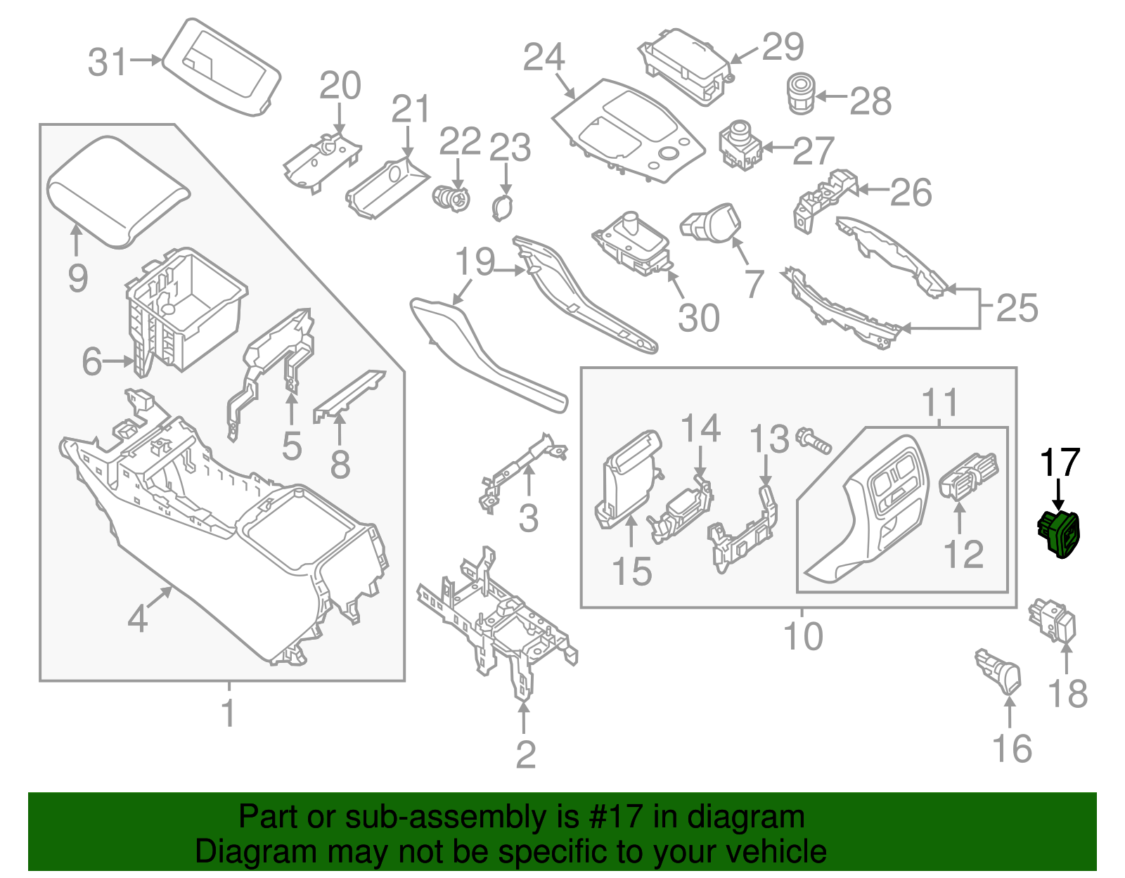 253273JA0A - Power Outlet 2013-2020 Infiniti | INFINITI Parts ...