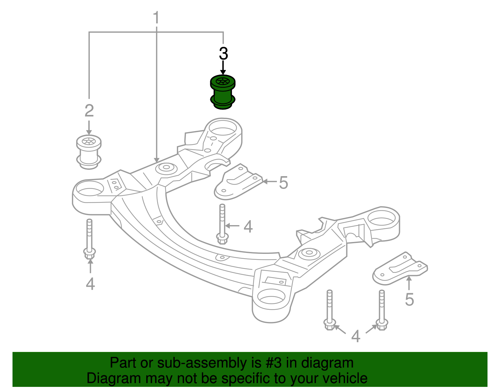 4F0-399-419-E - Engine Cradle Rear Bushing 2005-2011 Audi | Audi OEM ...