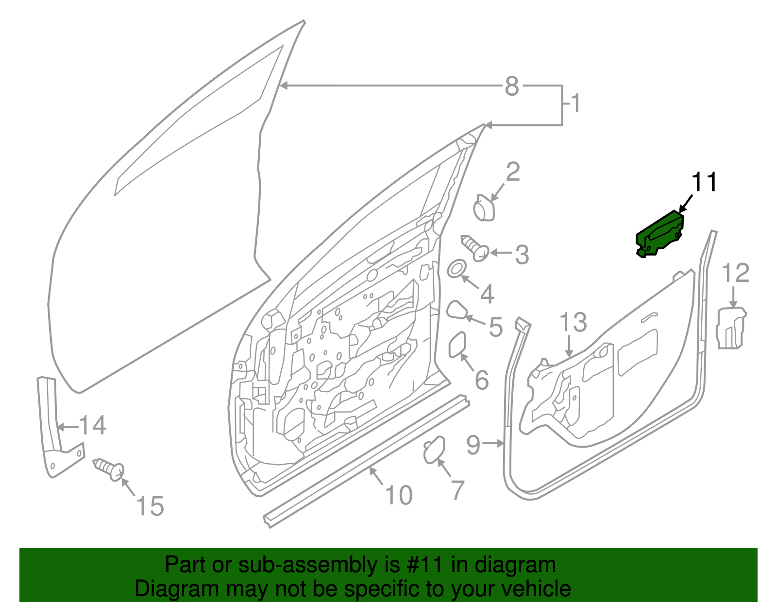 809A5-EZ00B - Upper Pad - 2016-2019 Nissan | Conicelli Nissan