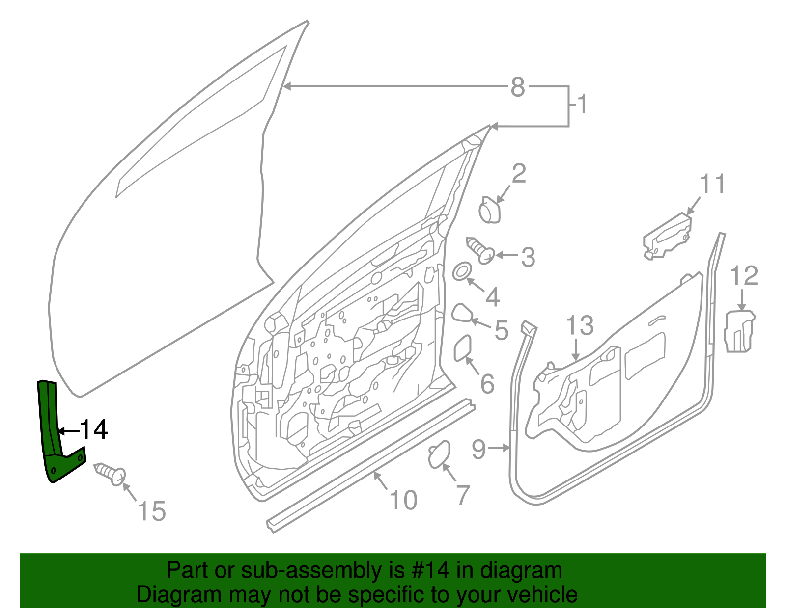 2016-2024 Nissan Sash Channel H0215-EZ0MA | Bill Kay Nissan Parts