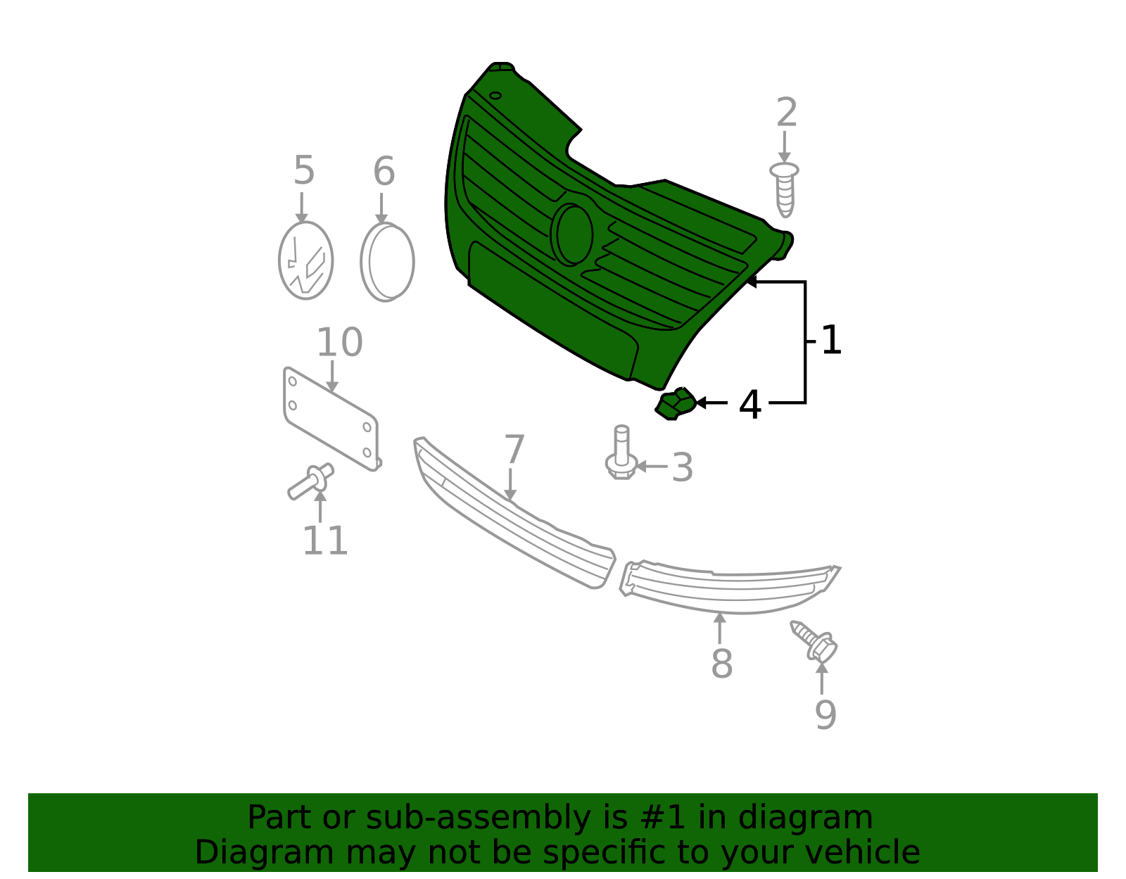 3C0-853-651-A-PWF - High-Quality Grille for AutoNation Parts