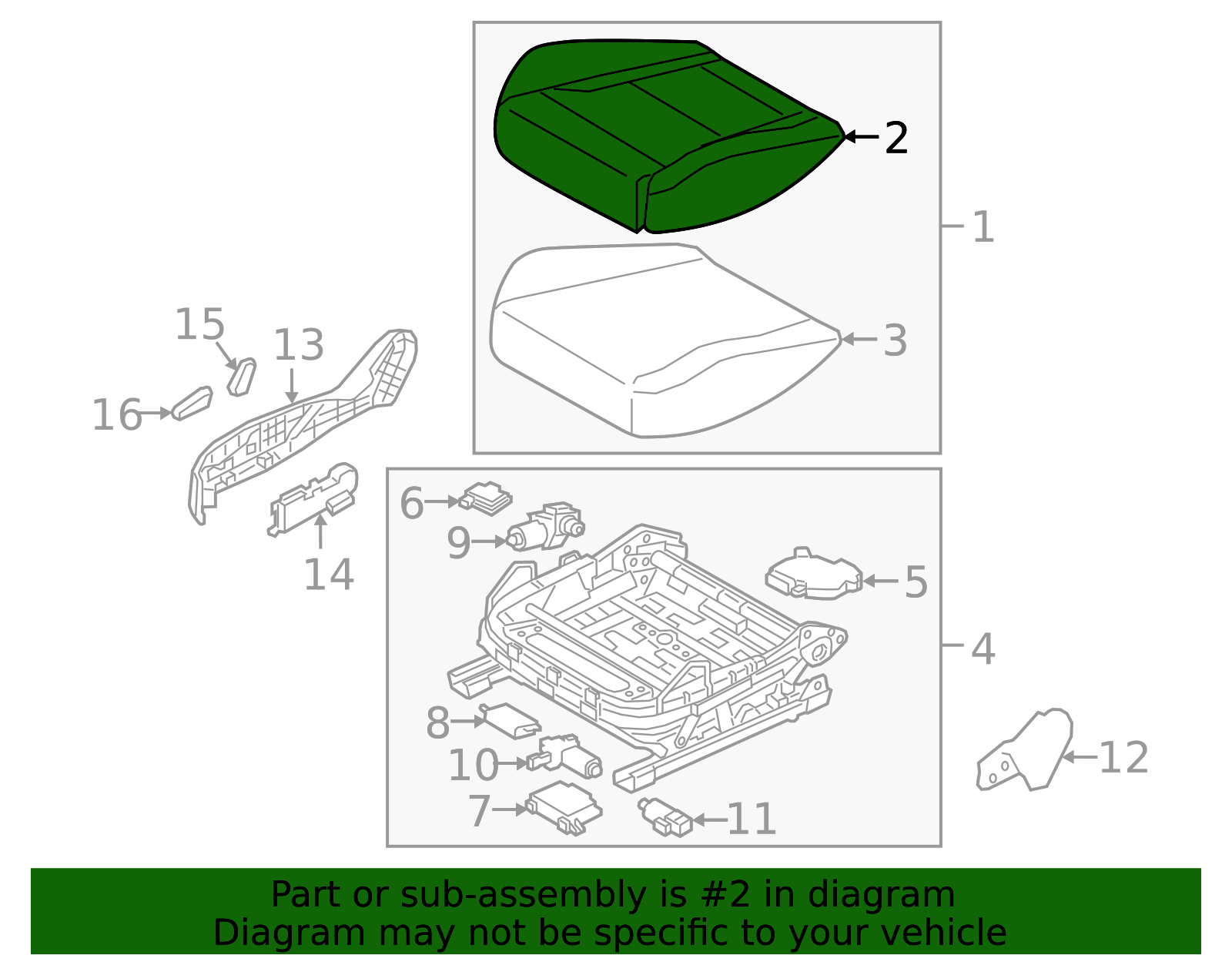 2019 Kia Stinger Cushion Cover 89160-J5020CK4 | QuirkParts