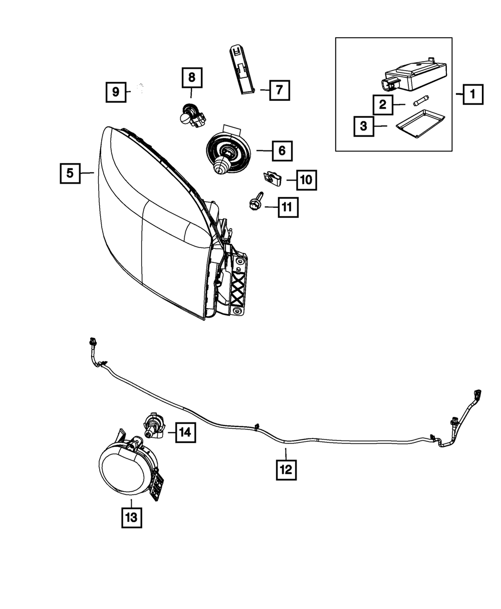 2013-2018 Ram 2500 Headlamp Park And Turn Lamp, Left 68088549AC | My ...