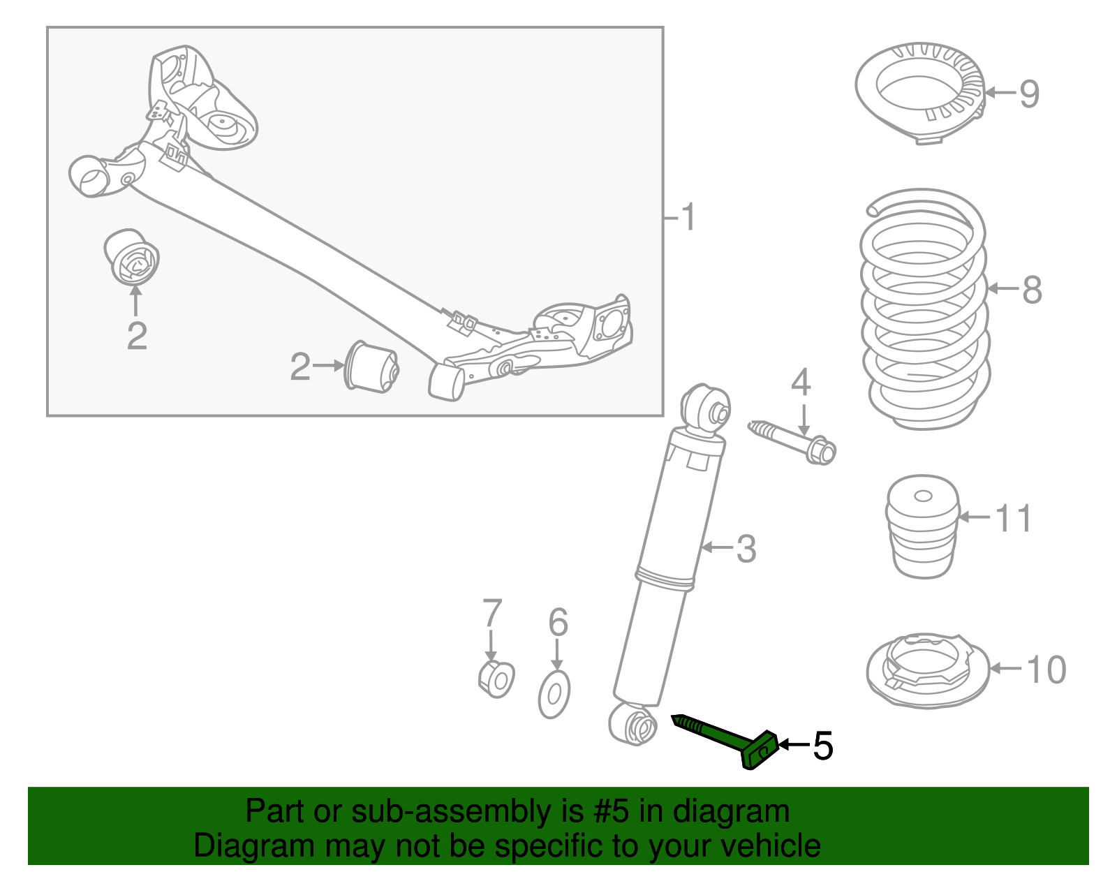 Hyundai - 55117-1M000 - Axle Beam Mount Bolt - 2011-2017 Hyundai | OEM ...