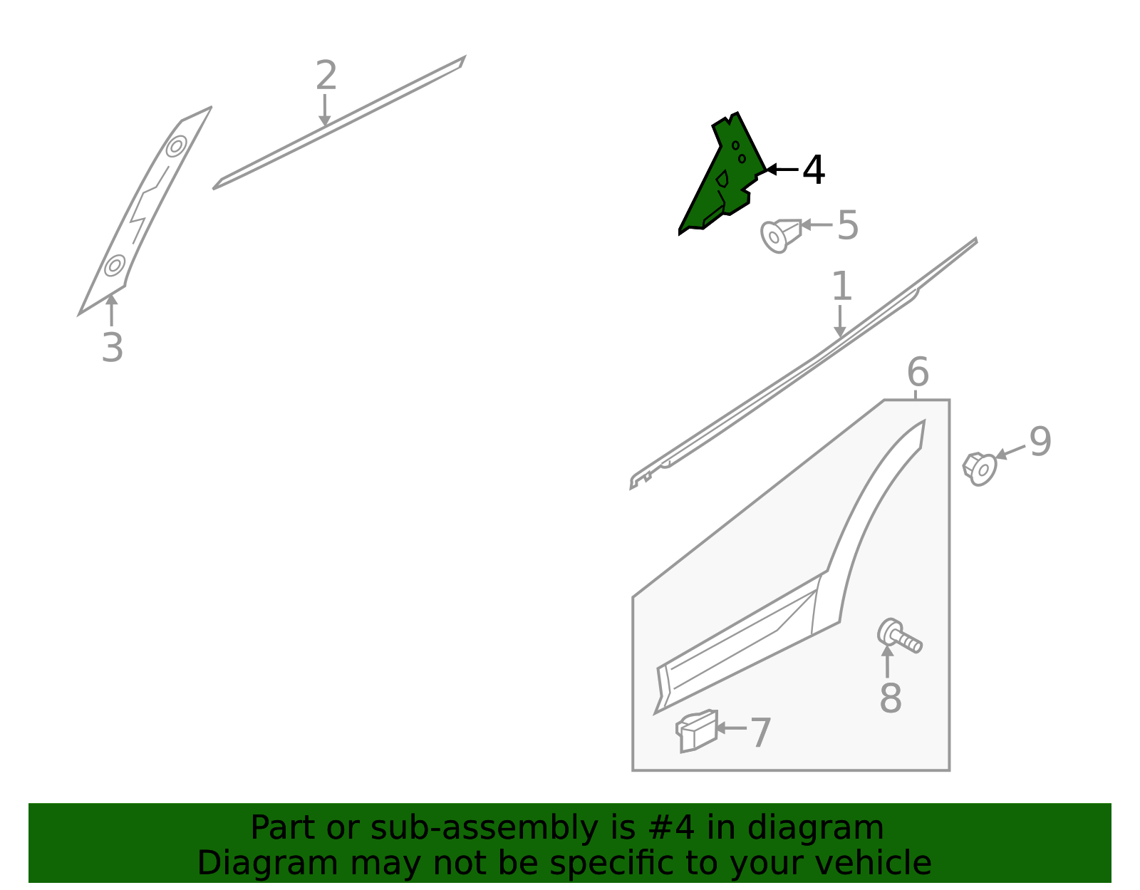 Door Applique - Exterior Accent Trim OEM | AutoNation Parts
