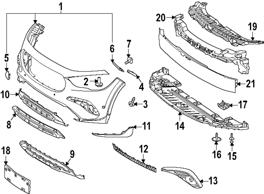 247-885-99-09 - Lower Molding 2024-2025 Mercedes-Benz GLA 250 ...