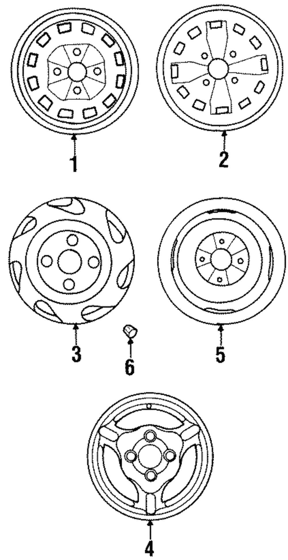 Hyundai - 52910-21660 - Wheel, Steel - 1991-1999 Hyundai | OEM Hyundai ...