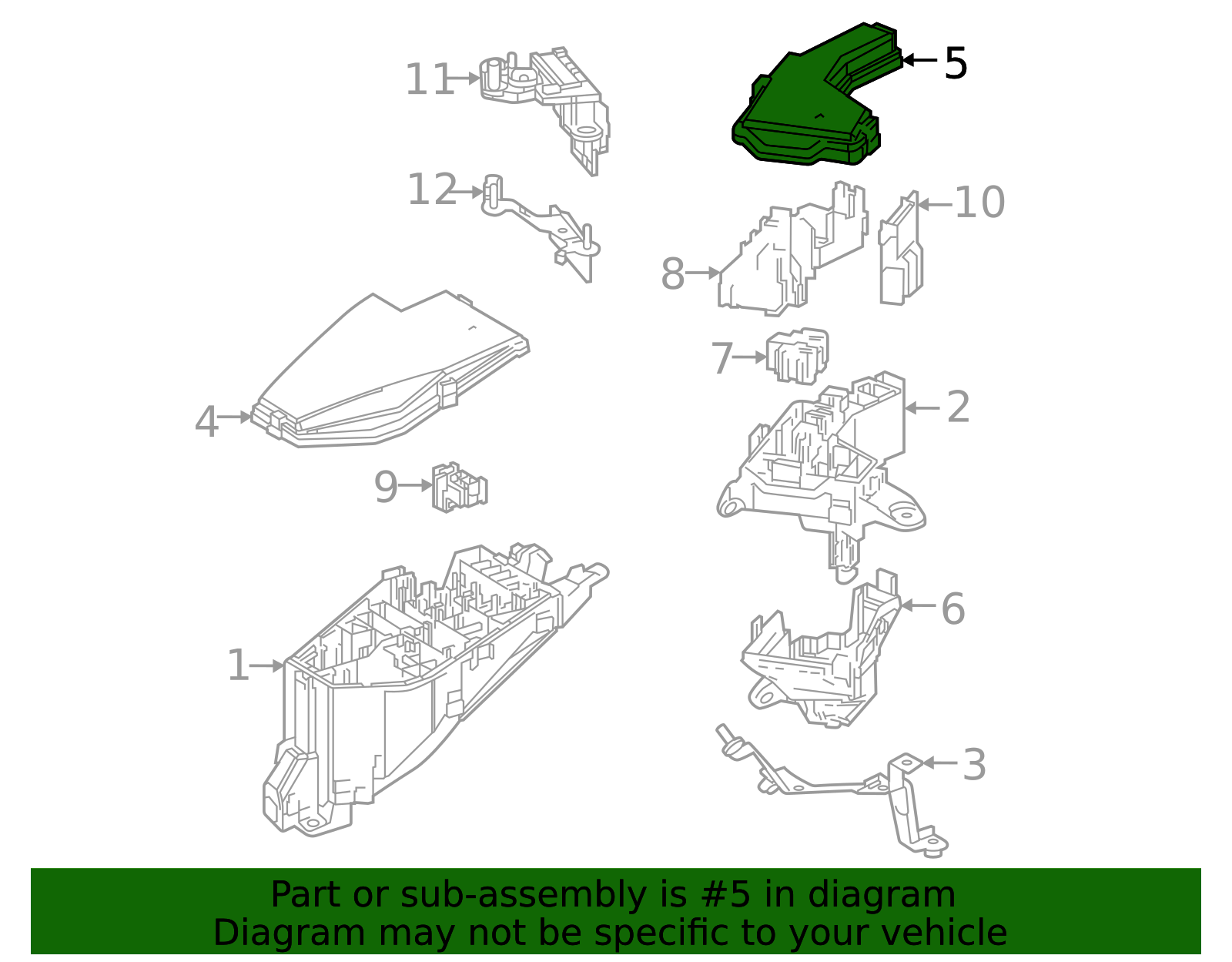 2021-2024 Toyota Mirai Upper Cover 82662-62030 | Toyota Parts Center