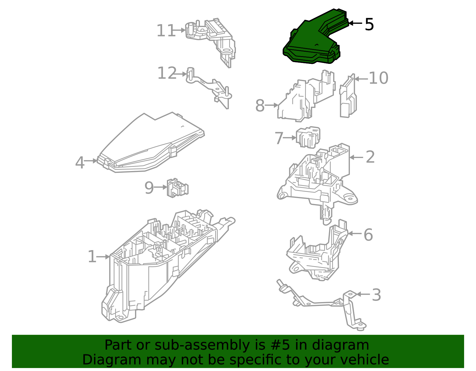 2021-2024 Toyota Mirai Upper Cover 82662-62030 | Toyota Parts Center