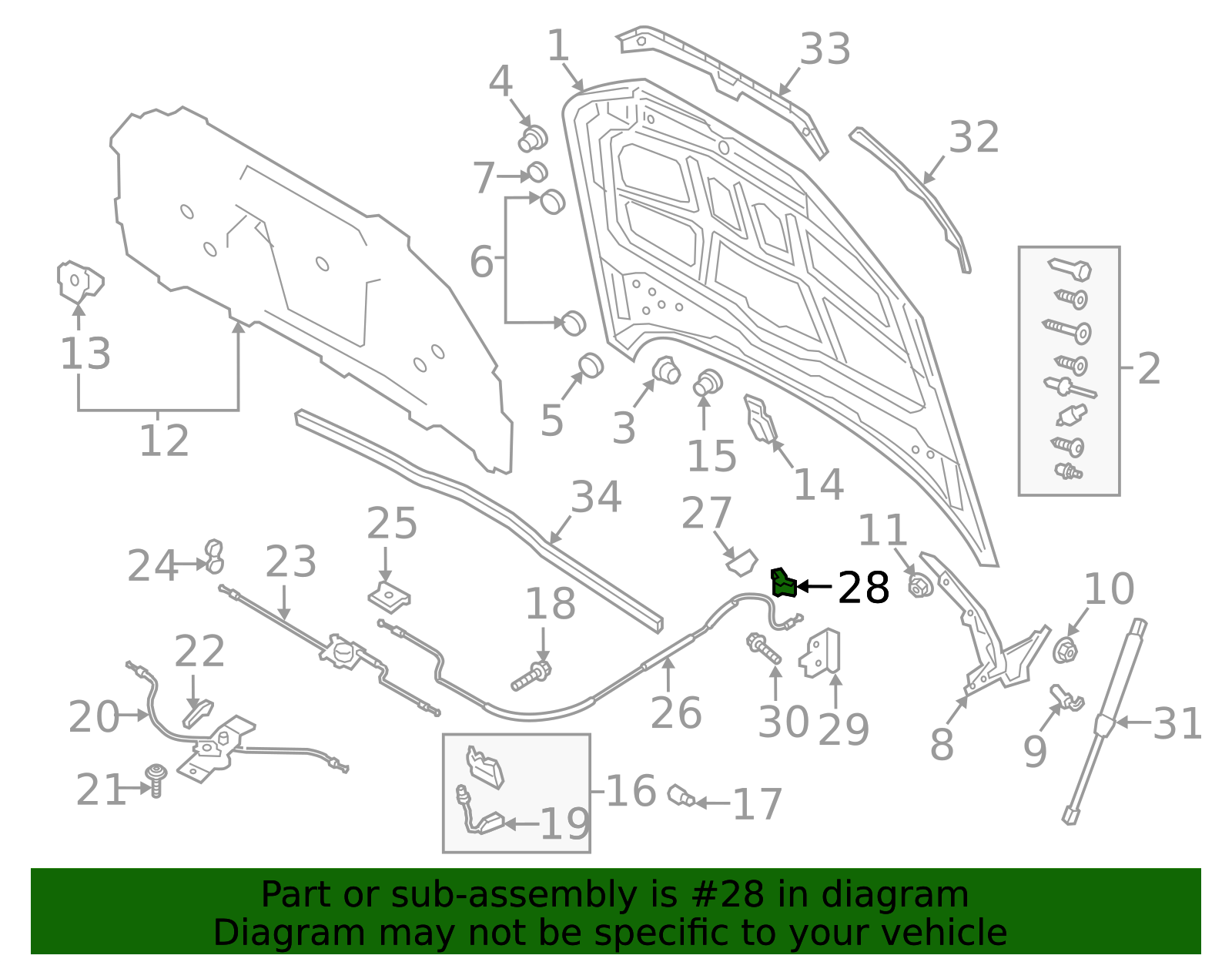 8W1-823-533-C-DS2 - Release Handle 2017-2025 Audi | Audi OEM Parts Guy