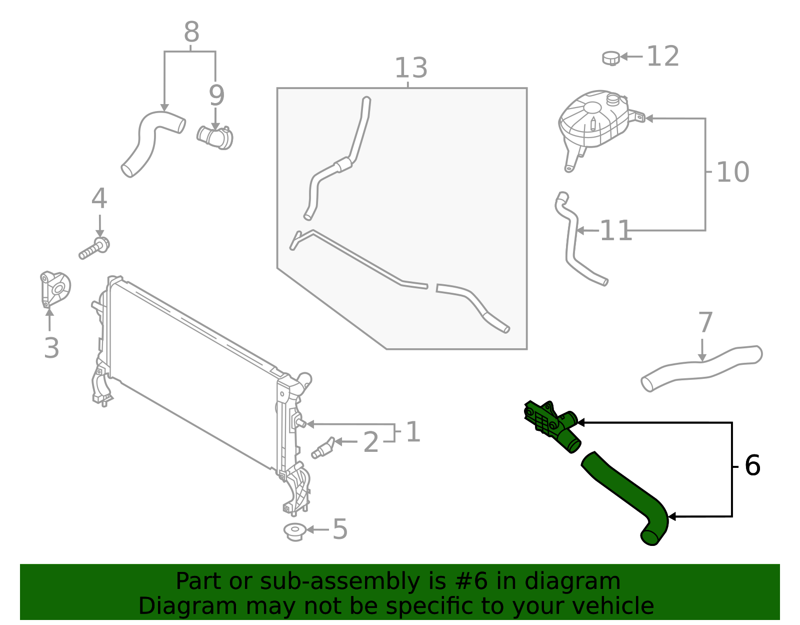 25414-K0001 - Radiator Coolant Hose 2021-2022 Kia Soul | Kia.Parts Store
