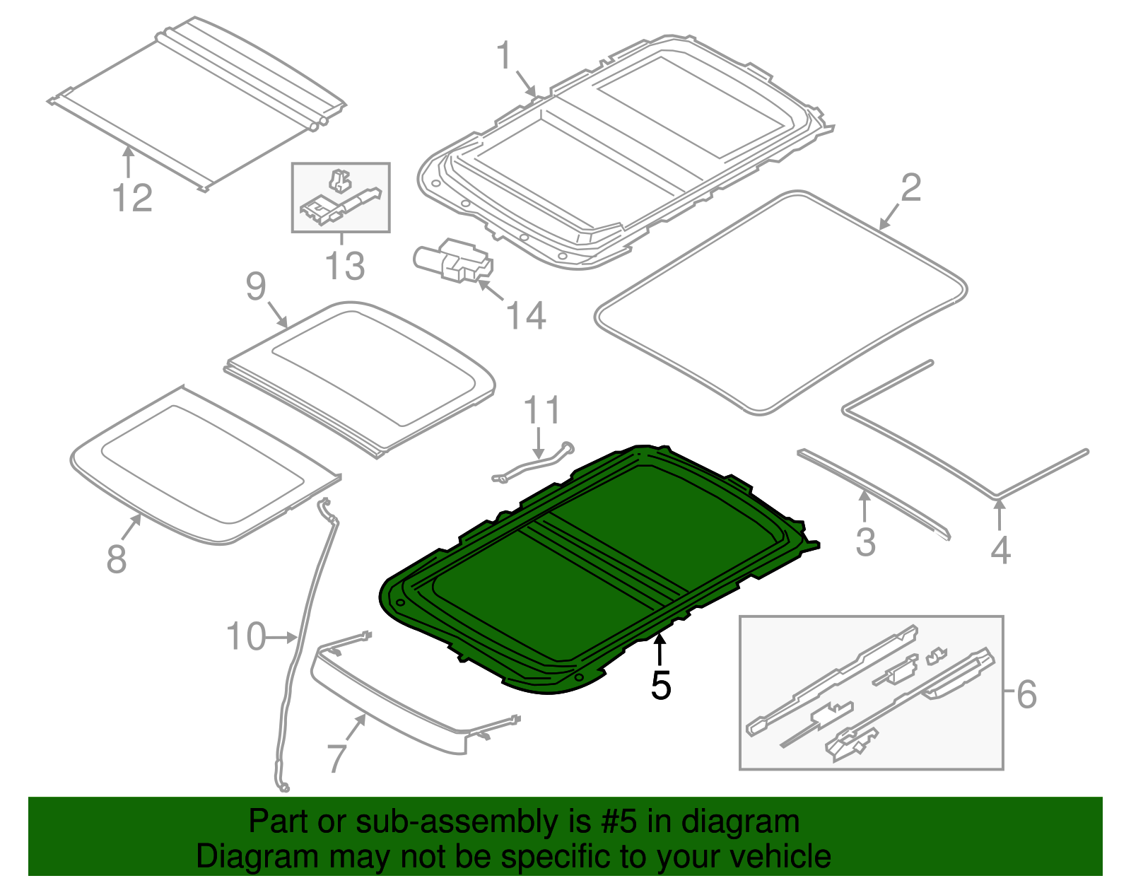 54-10-7-465-804 - Sunroof Frame 2017-2024 Mini Cooper Countryman | BMW ...