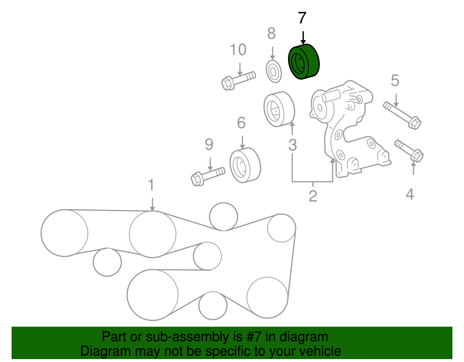 2005-2024 Toyota Accessory Drive Belt Idler Pulley 16604-0P011 | OEM ...