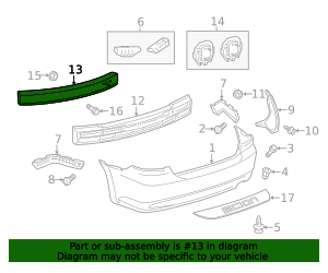 OEM 2011-2013 Scion tC Impact Bar Part # 52023-21040 | Modern Toyota Parts