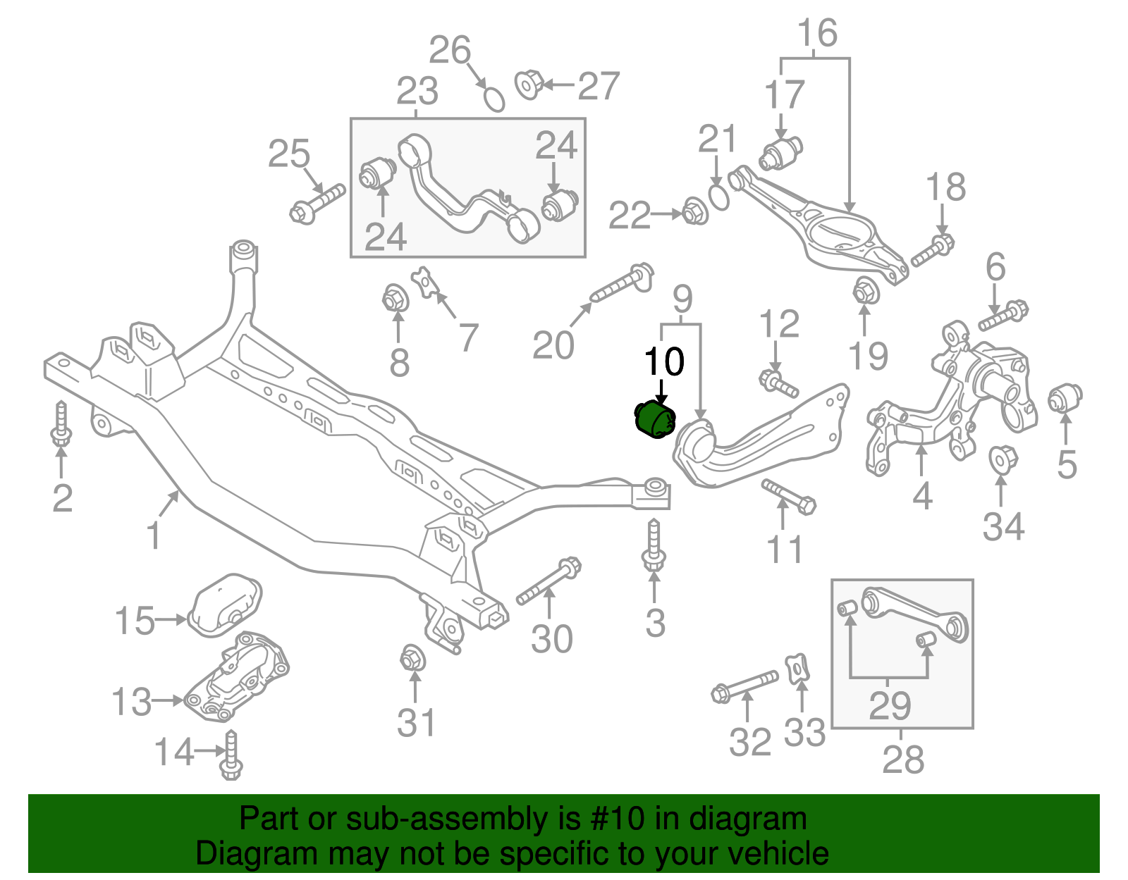 1K0-505-541-D - Volkswagen Trailing Arm Bushing 2006-2022 Volkswagen ...