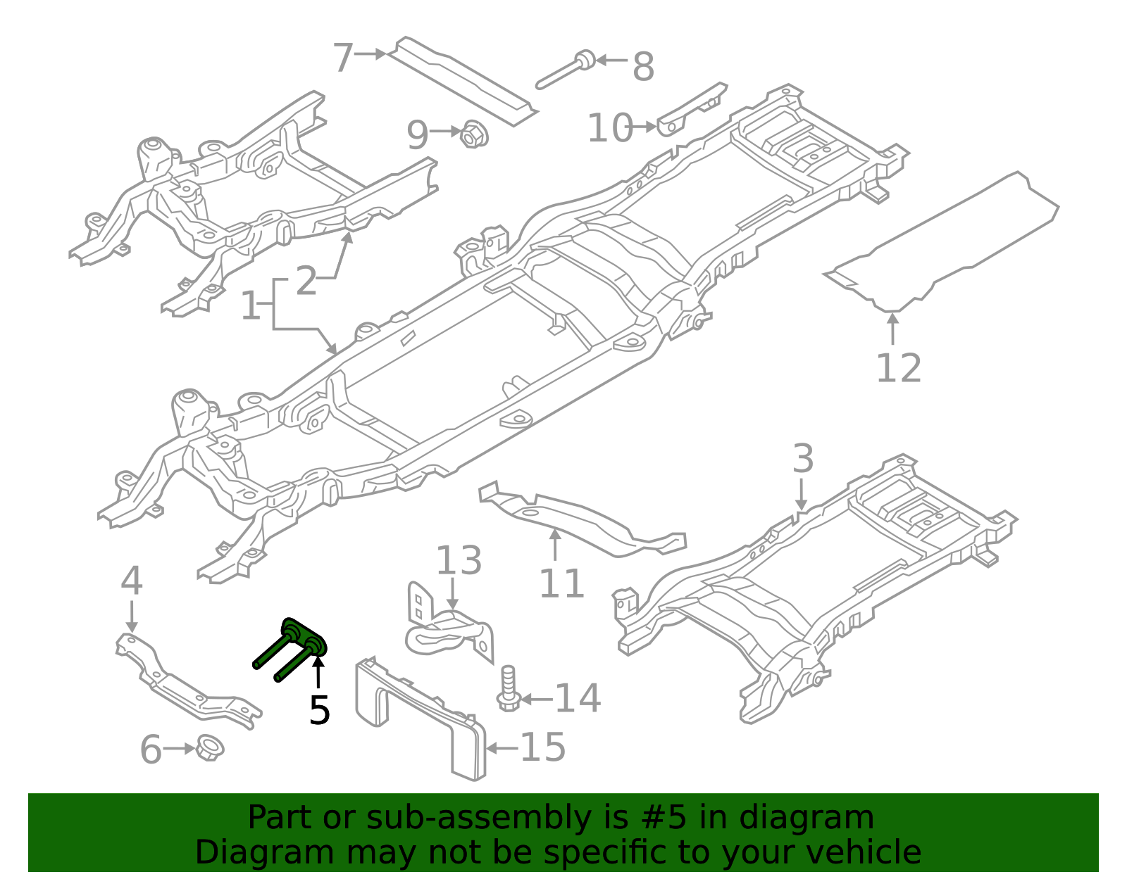 2017-2025 Ford | Front Cross-Member Mount Bolt | W718731-S439 | Walls' Ford Parts