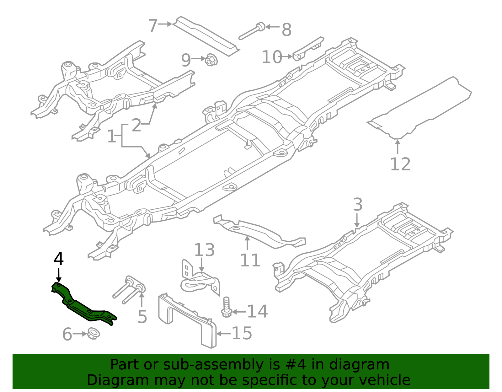 2020-2025 Ford | Front Cross-Member | LC3Z-5030-A | Walls' Ford Parts