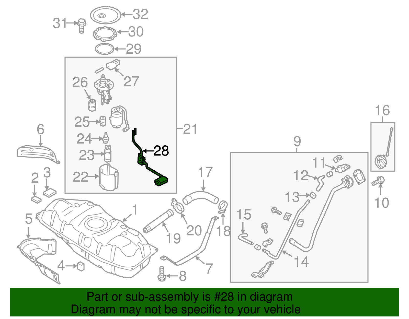 94460-B2000 - Fuel Sender Unit 2014-2016 Kia | Genuine Kia Parts