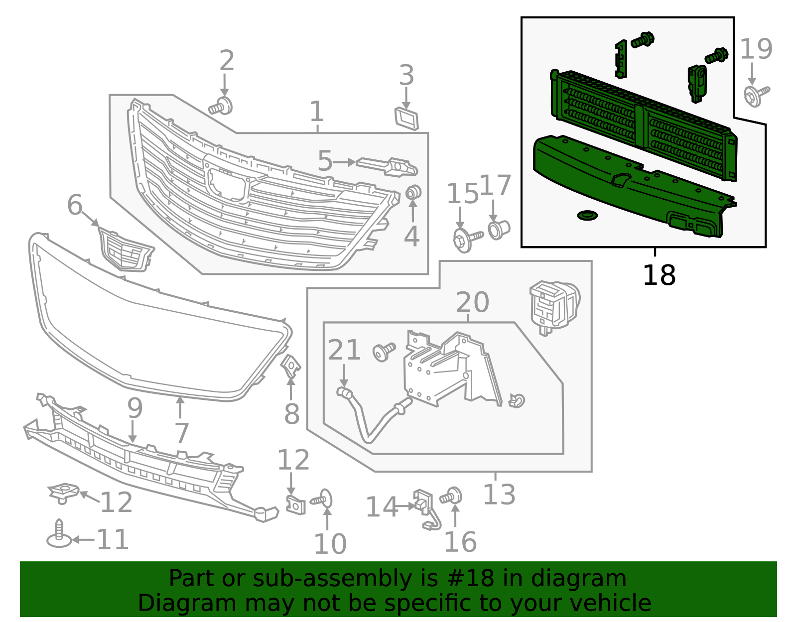 2016-2018 Cadillac CT6 Front Bumper Shutter 23278687 | Capital Chevy Parts