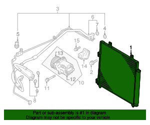 2017-2024 Mitsubishi Advantage Select™ Condenser,1.2L MZ691054 ...