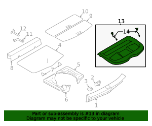 Shelf 79910-6MR0A | Nissan Parts Central