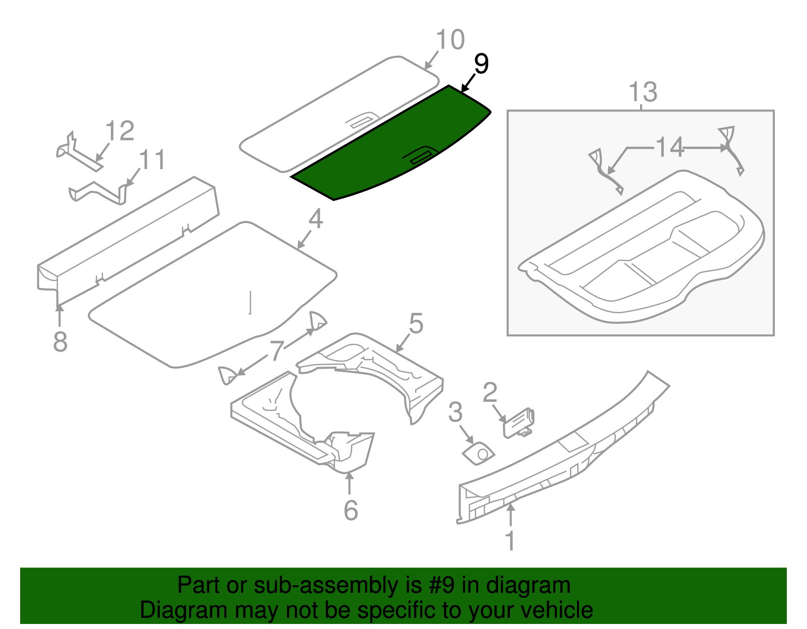 2017-2023 Nissan Lid 849B8-6MA0B | My Nissan Part