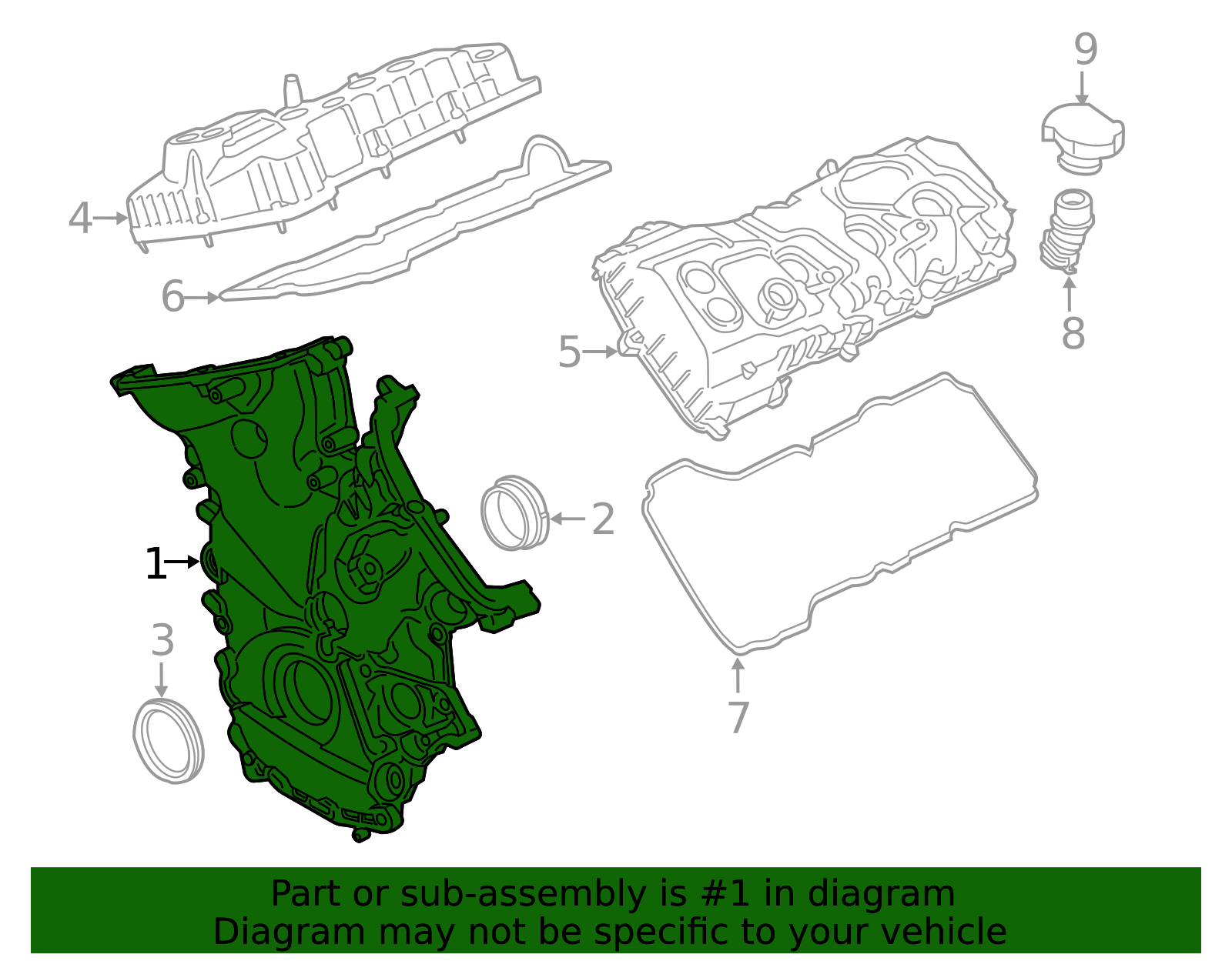 Engine Timing Cover BR3Z-6019-K | Awesome Parts Ford
