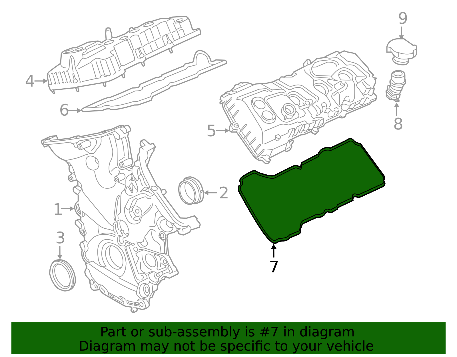 2011-2025 Ford | Valve Cover Gasket | BL3Z-6584-A | Walls' Ford Parts