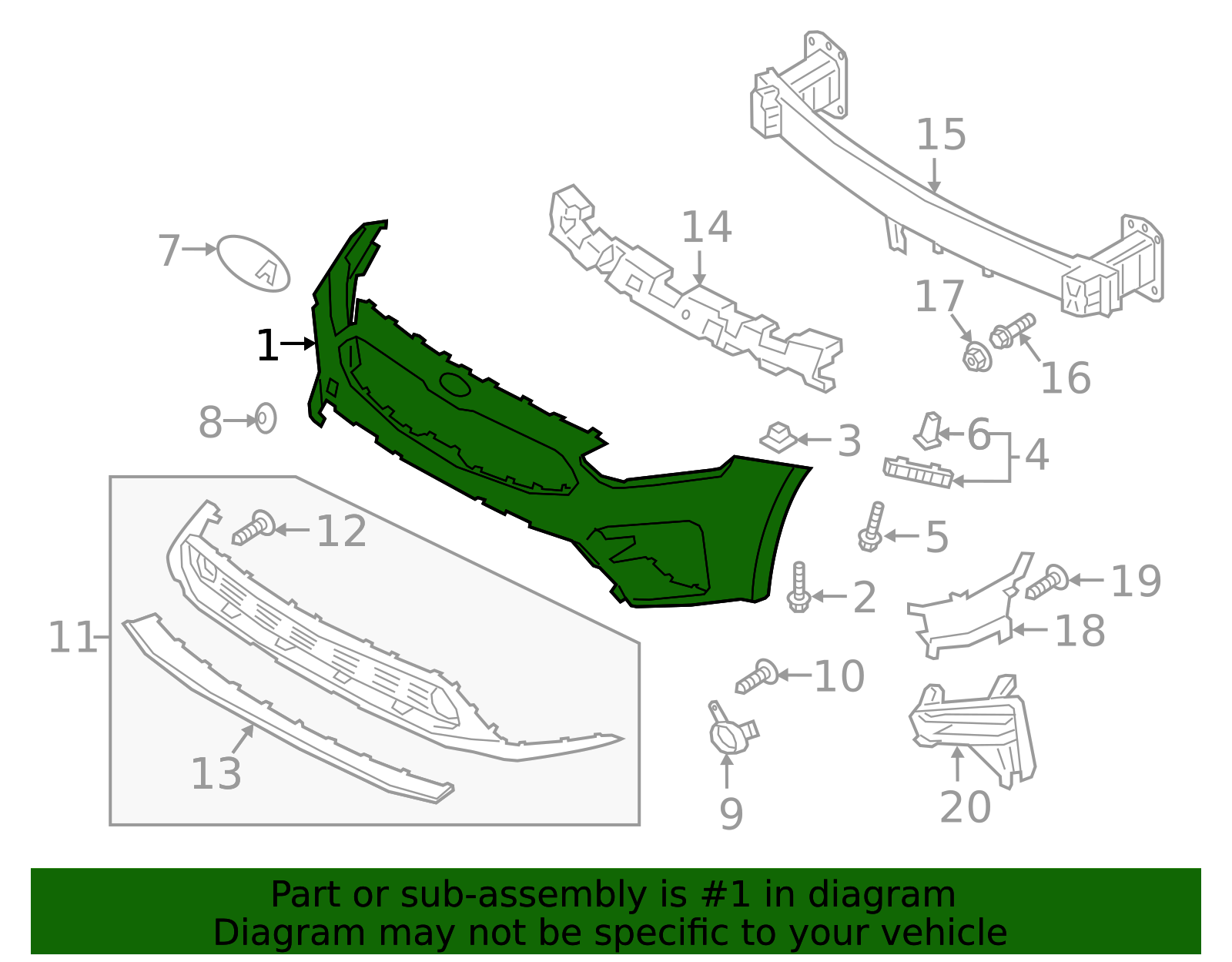 86511-M7000 - Bumper Cover 2019-2021 Kia Forte | Kia Cheap Parts