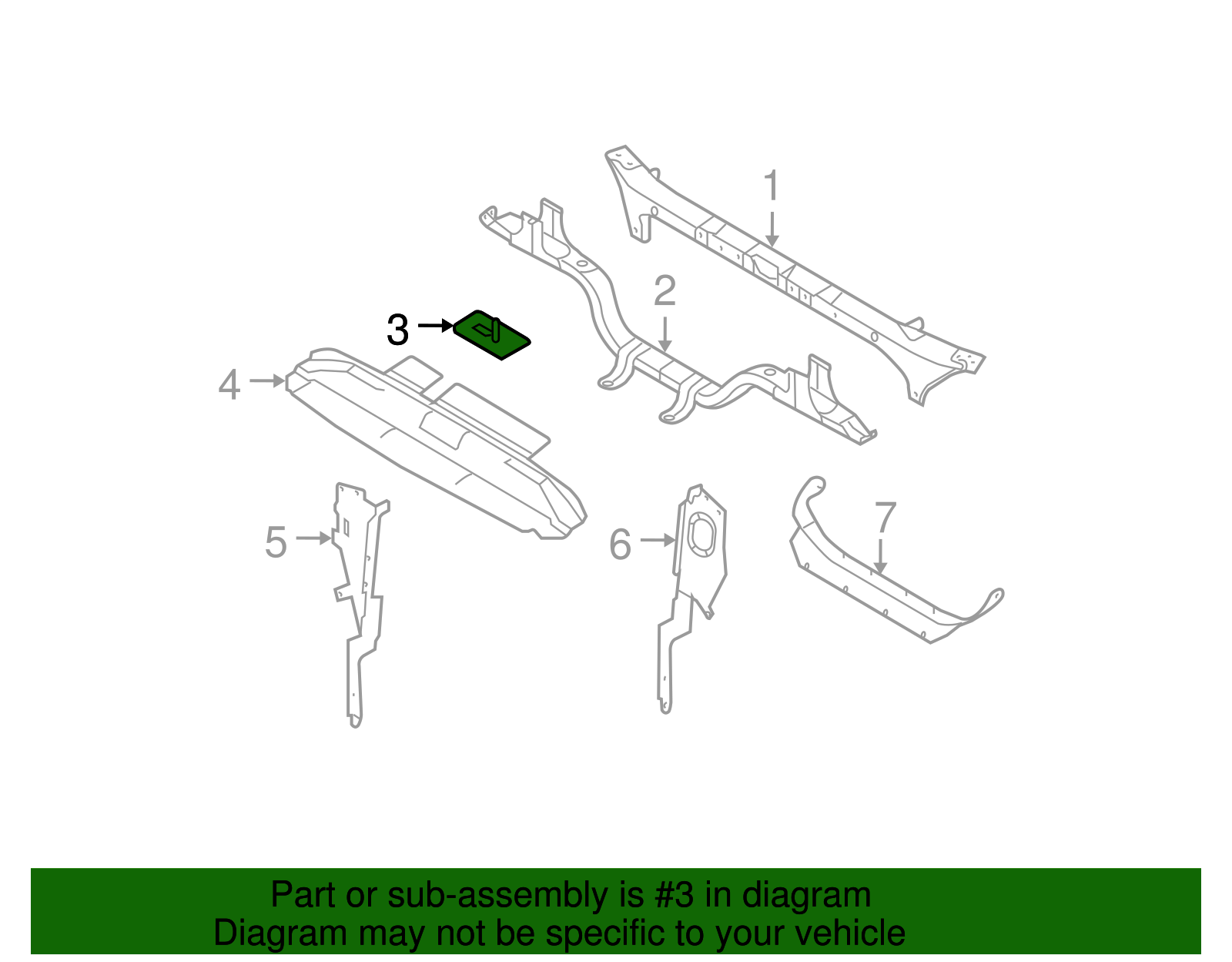 2008-2016 Ford Lower Tie Bar Reinforced Plate 7C3Z-8124-B | Ford OEM ...