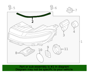 92182-GI000 - High-Quality Headlight Seal for 2022-2024 Hyundai Ioniq 5 ...