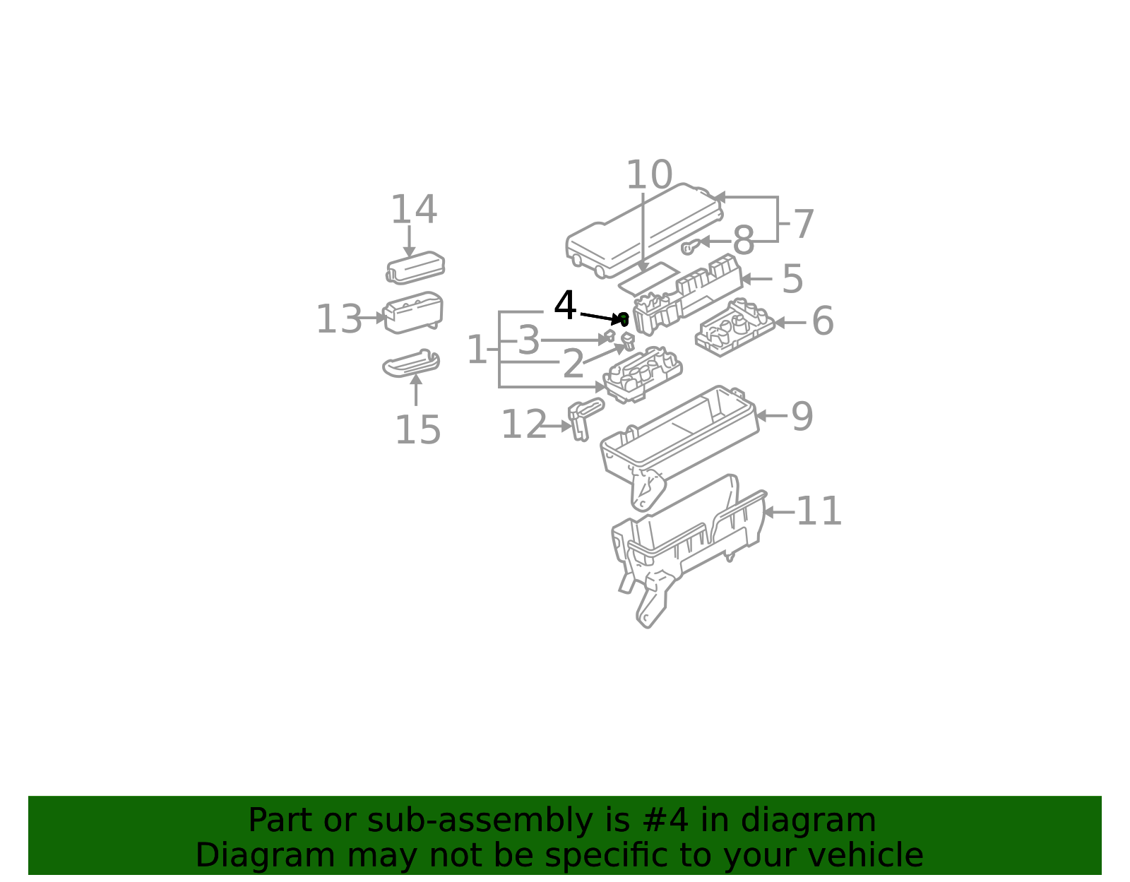 2001-2007 Toyota Highlander Multi-Purpose Fuse 82824-20140 | Toyota ...