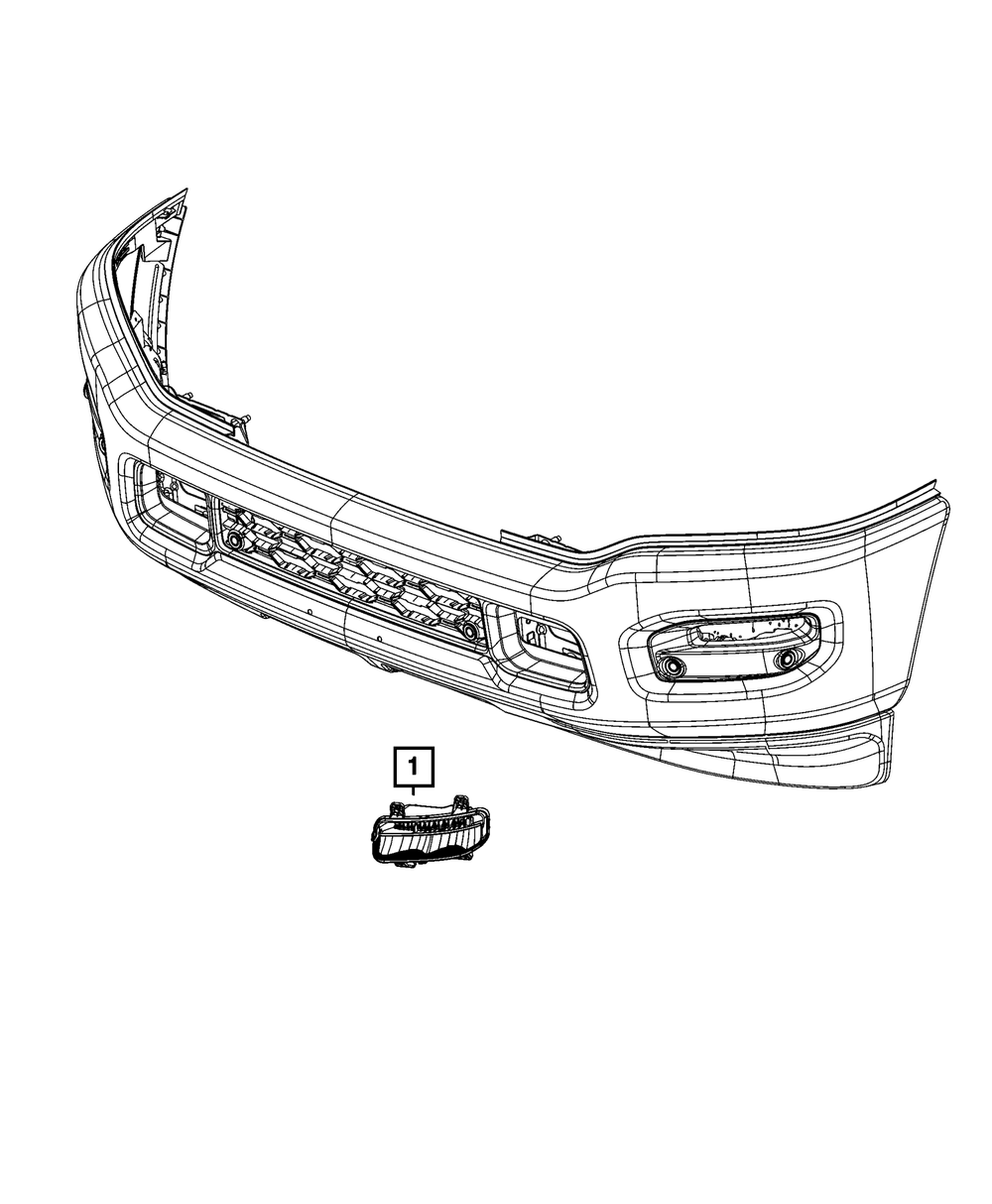 68273291AB - Fog Lamp, Left 2019-2020 Ram | The Official Mopar eStore