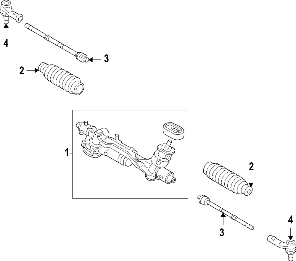 2024-2025 Volkswagen Rack And Pinion Assembly 3QG-423-055-D | VW Direct ...
