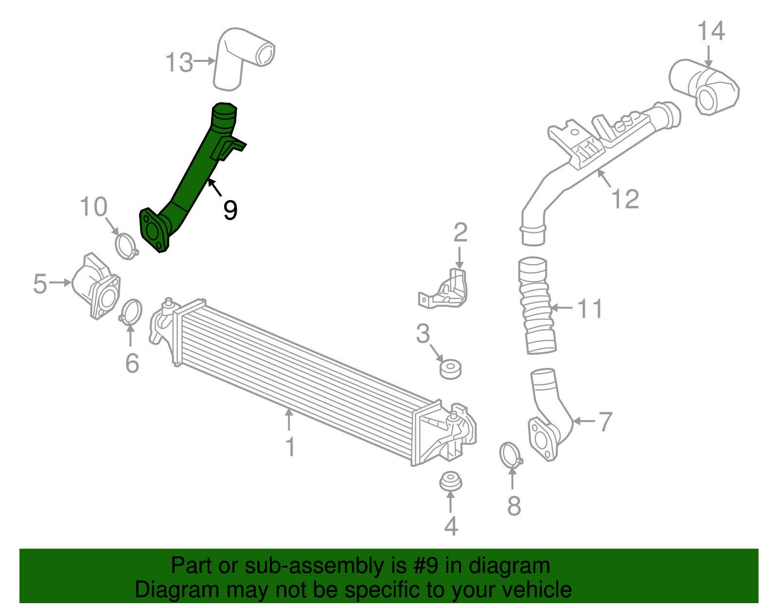 17283-5PA-A00 - 2017-2022 Honda CR-V - Pipe Assembly A Inter-Cooler In ...