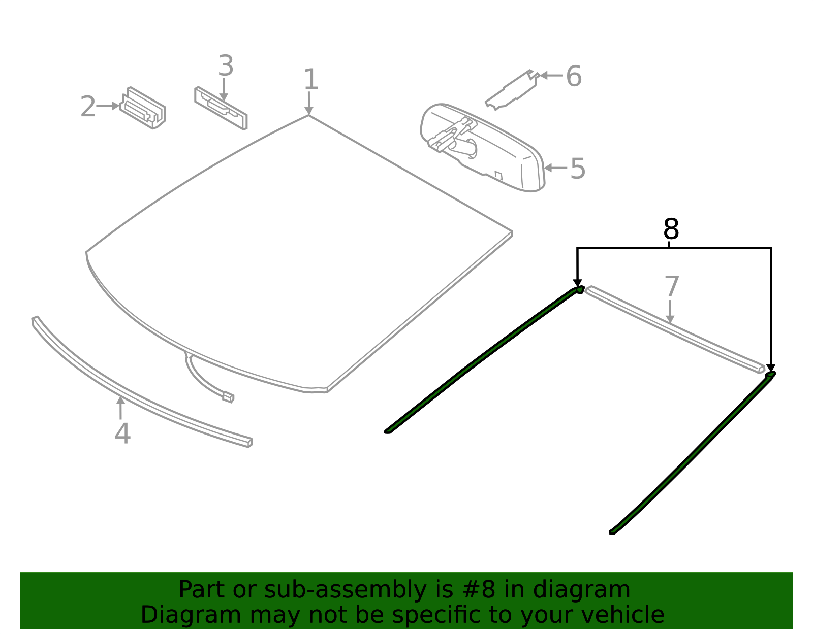 Toyota Windshield Molding - Outer Weather Seal - Part #75536-47010 ...