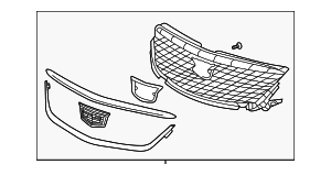 2022-2025 Cadillac CT4 Black Front Grille 84963713 | Capital Chevy Parts