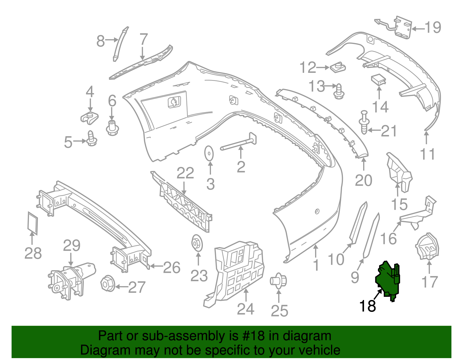 117-885-01-01 - Cover Bracket 2017-2019 Mercedes-Benz CLA 250 ...