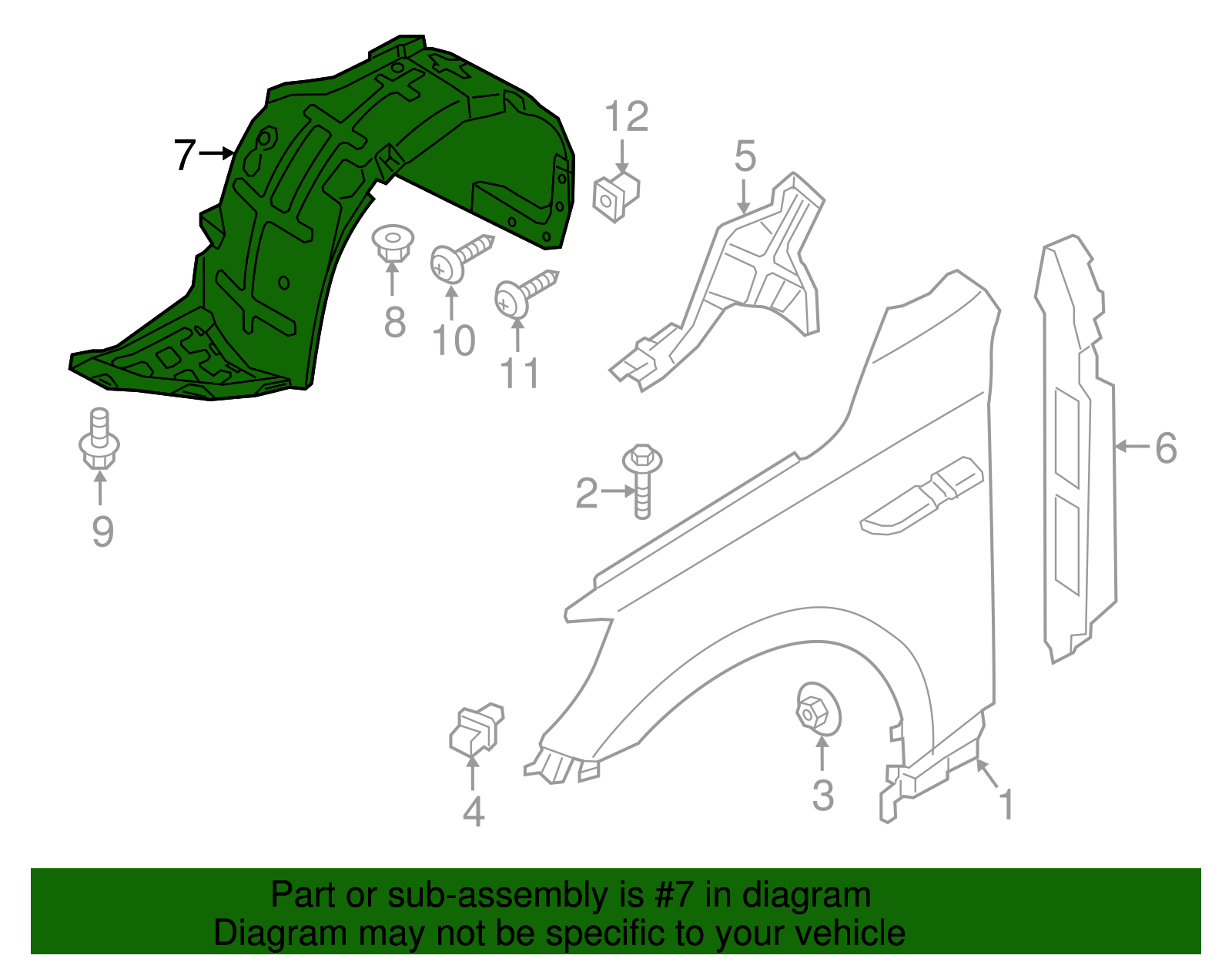 2015-2017 Kia K900 Fender Liner 86811-3T000 | OEM Parts Online