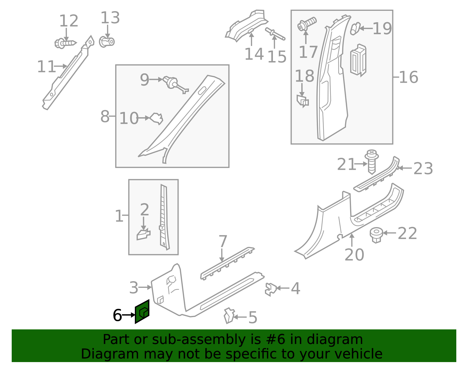 7PP-867-300 - High-Quality Front Sill Plate Retainer Clip for 2011-2017 ...