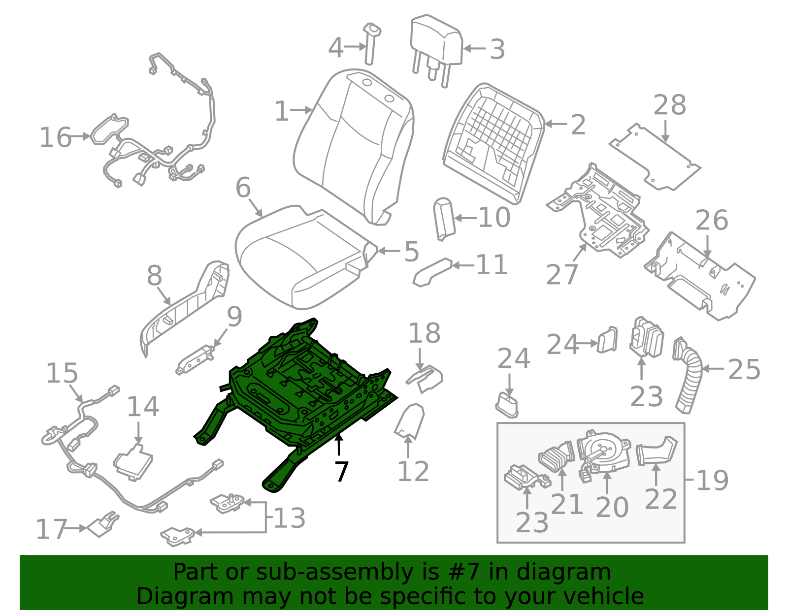 87301-5AB7A - Cushion Frame 2015-2024 Nissan Murano | Nissan Wholesale ...