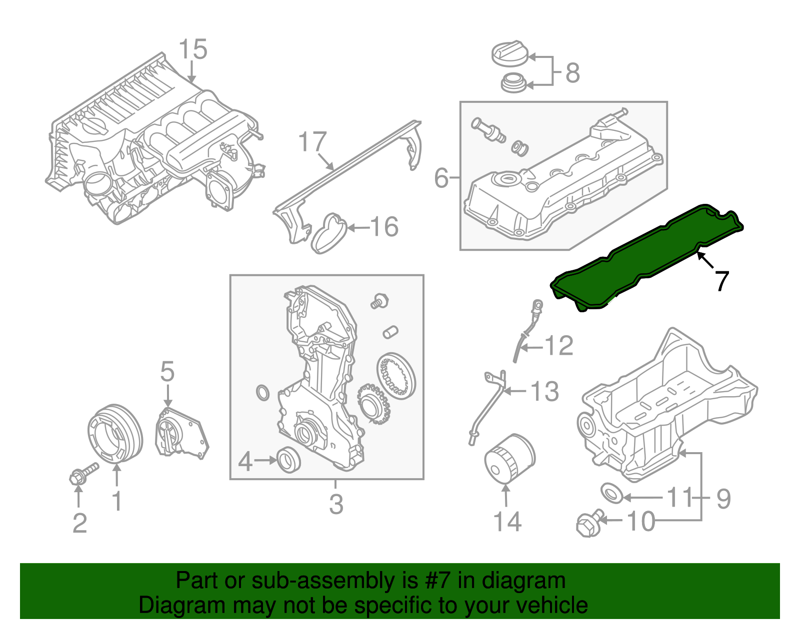 132703Z000 - Nissan Valve Cover Gasket 2002-2019 Nissan | Performance ...