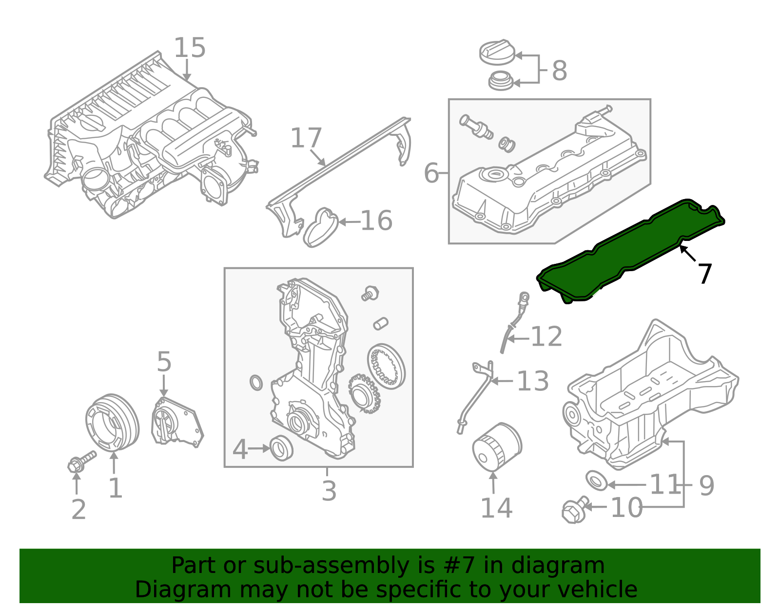 13270-3Z000 - Valve Cover Gasket 2002-2019 Nissan | Group 1 Auto Parts