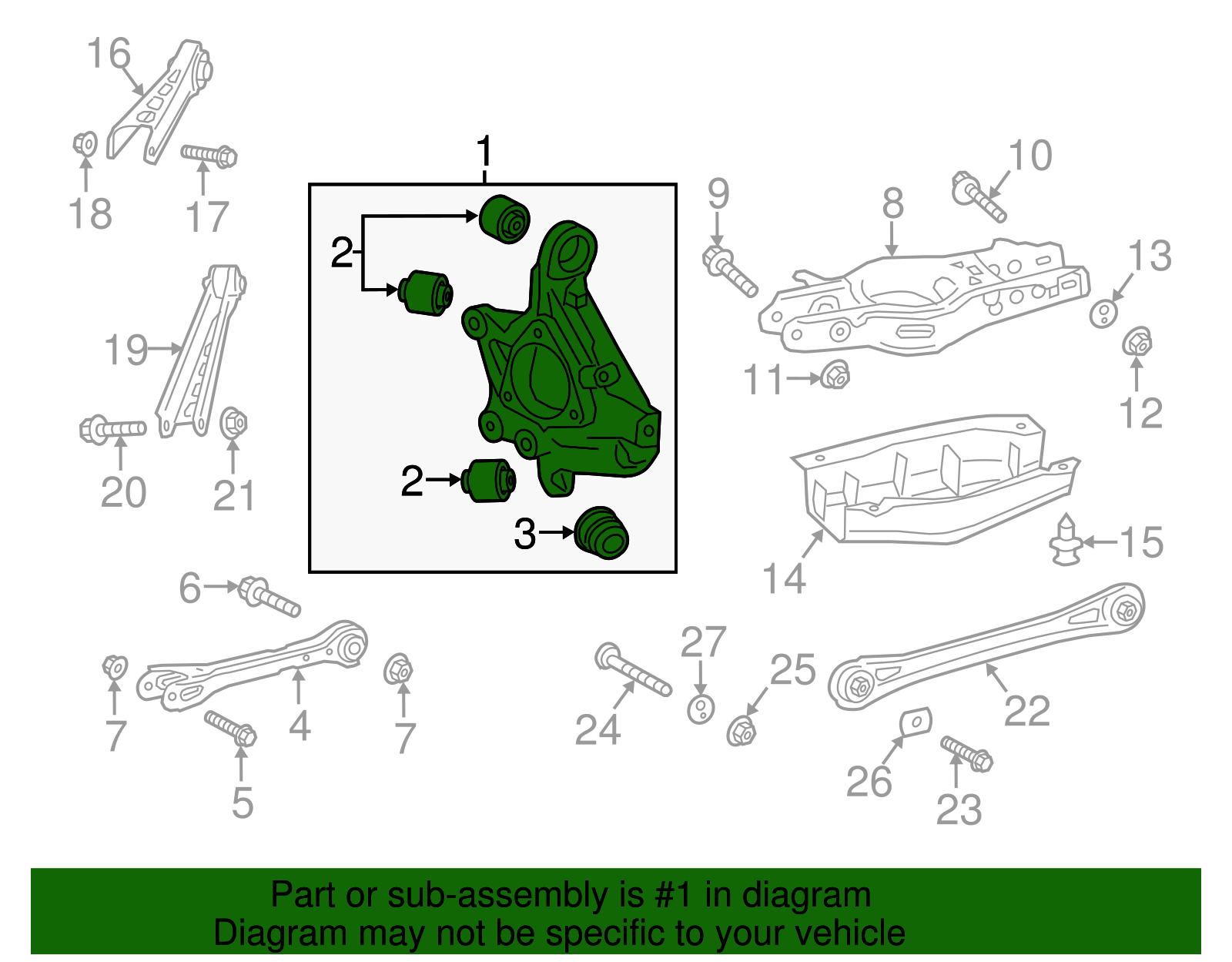 84755513 - 2016-2024 Chevrolet Camaro - Rear Driver Side Suspension ...